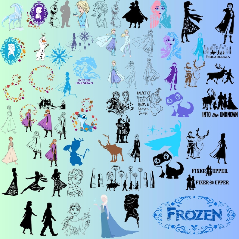 Frozen PNG Clipart Bundle: Elsa, Anna, Olaf, Sven (digital Download) - Etsy