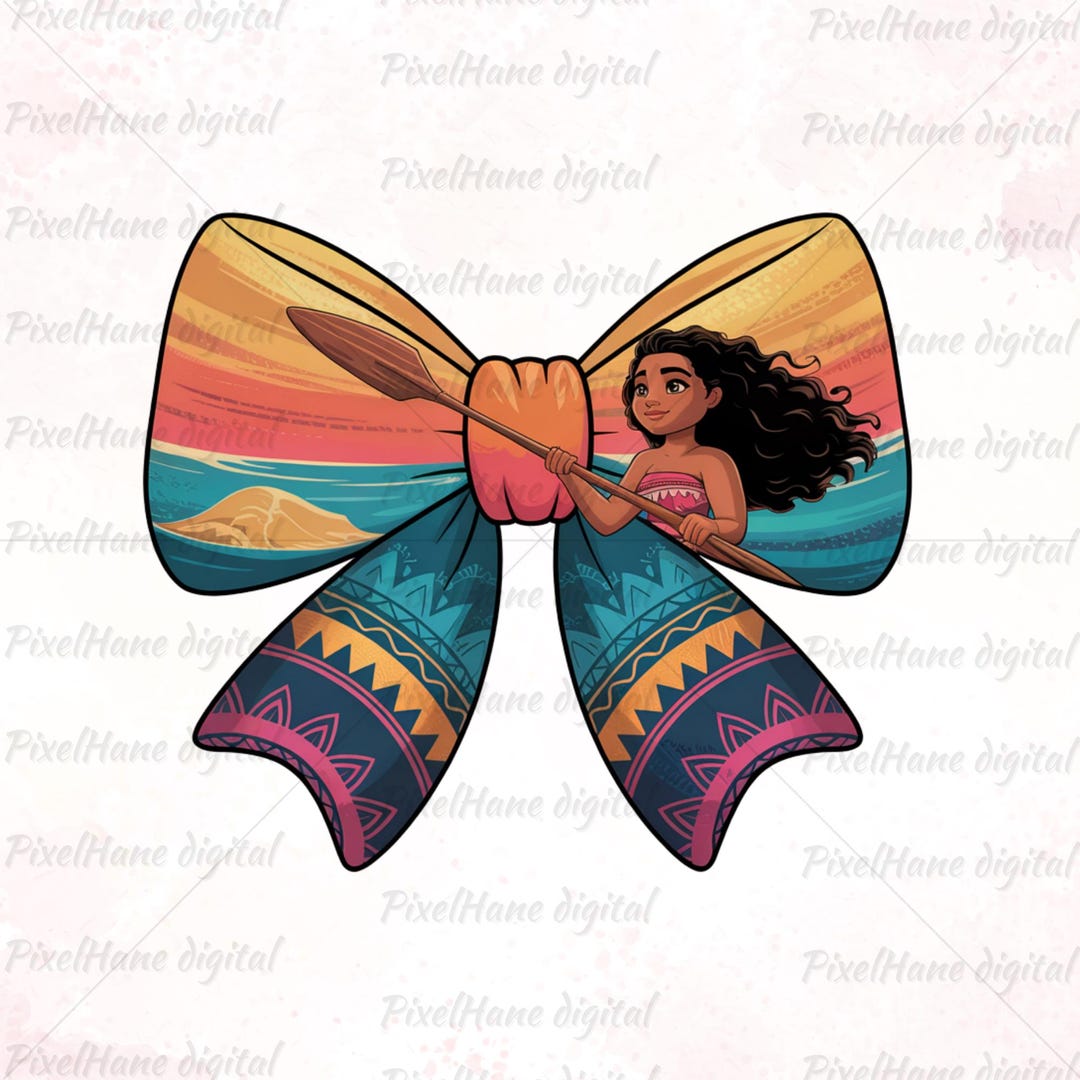 Moana Bow PNG Clipart: Polynesian Island Girl Design (digital Download) - Etsy