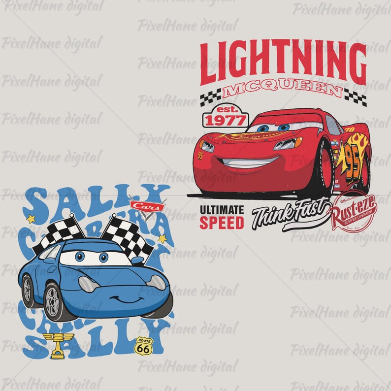 Lightning Mcqueen Clipart, Sally Carrera Sticker, Cars Racing PNG ...