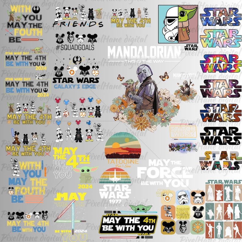 500+ Star Wars Bundle SVG Files, Chibi Star Wars Clipart, Lightsaber ...