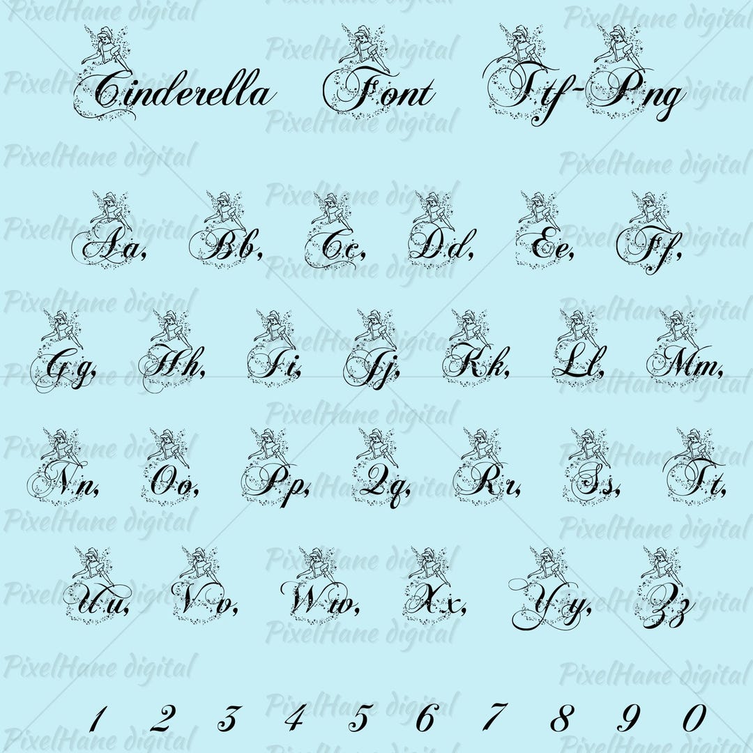 Princess Doodle Font: Alphabet Letters SVG, TTF (digital Download) - Etsy