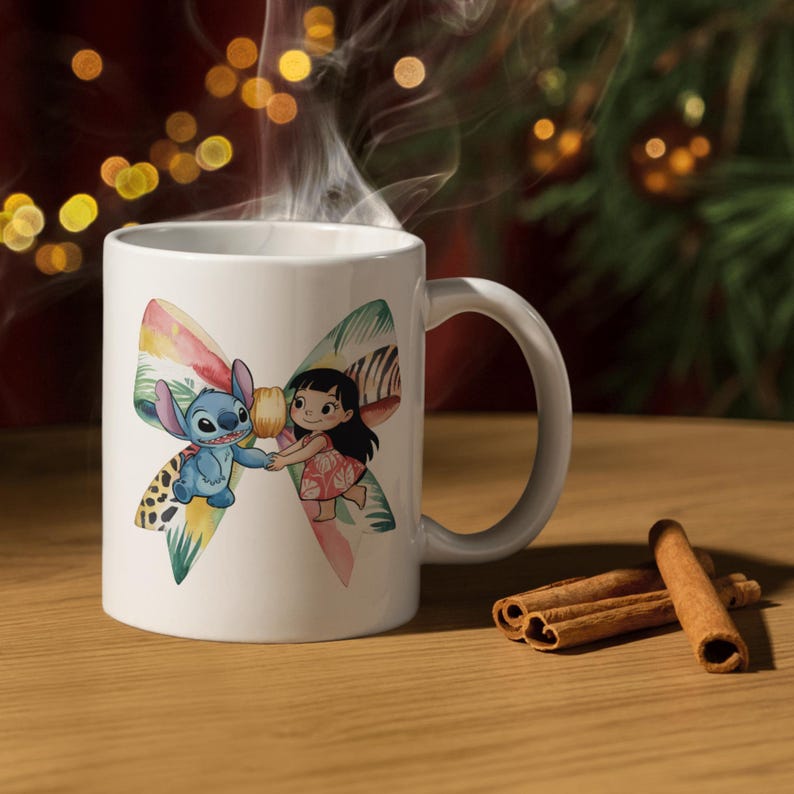 Lazo de la jungla de Lilo y Stitch PNG: Diseño DTF con estampado de ...