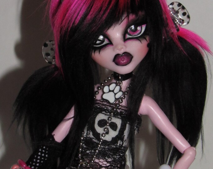 Emo Scene Monster High Draculaura OOAK Custom Doll - Etsy
