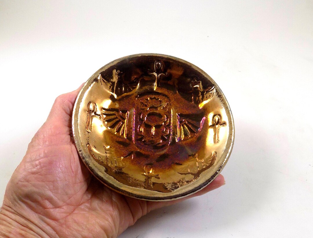 Egyptian Scarab Bowl Handmade Ceramic Pottery - Etsy