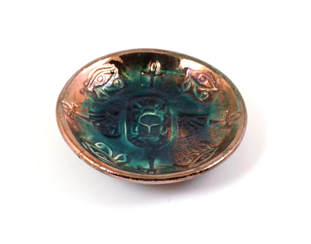 Eygptian Scarab Handmade Raku Pottery Ooffering Bowl - Etsy