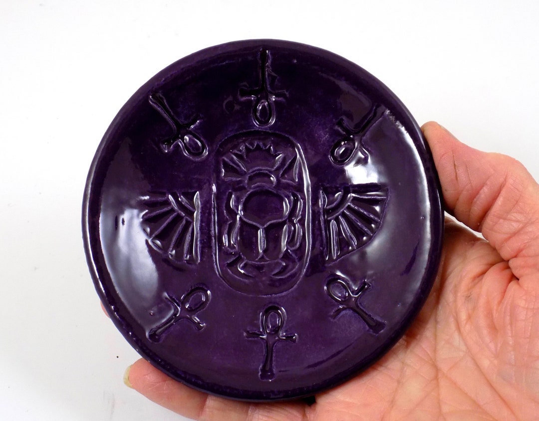 Eygptian Scarab Handmade Raku Pottery Ooffering Bowl - Etsy