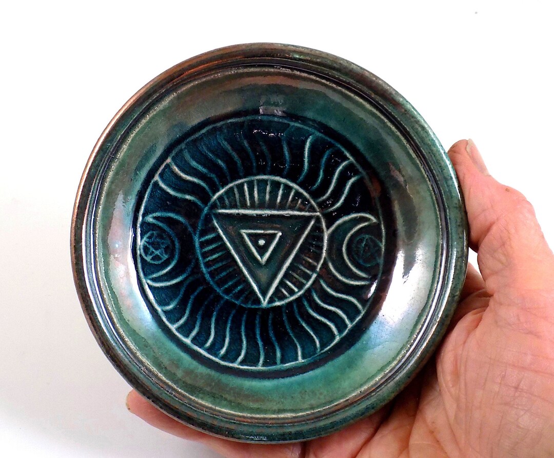 Goddess God Offering Bowl Moon Sun - Handmade Pottery - Etsy