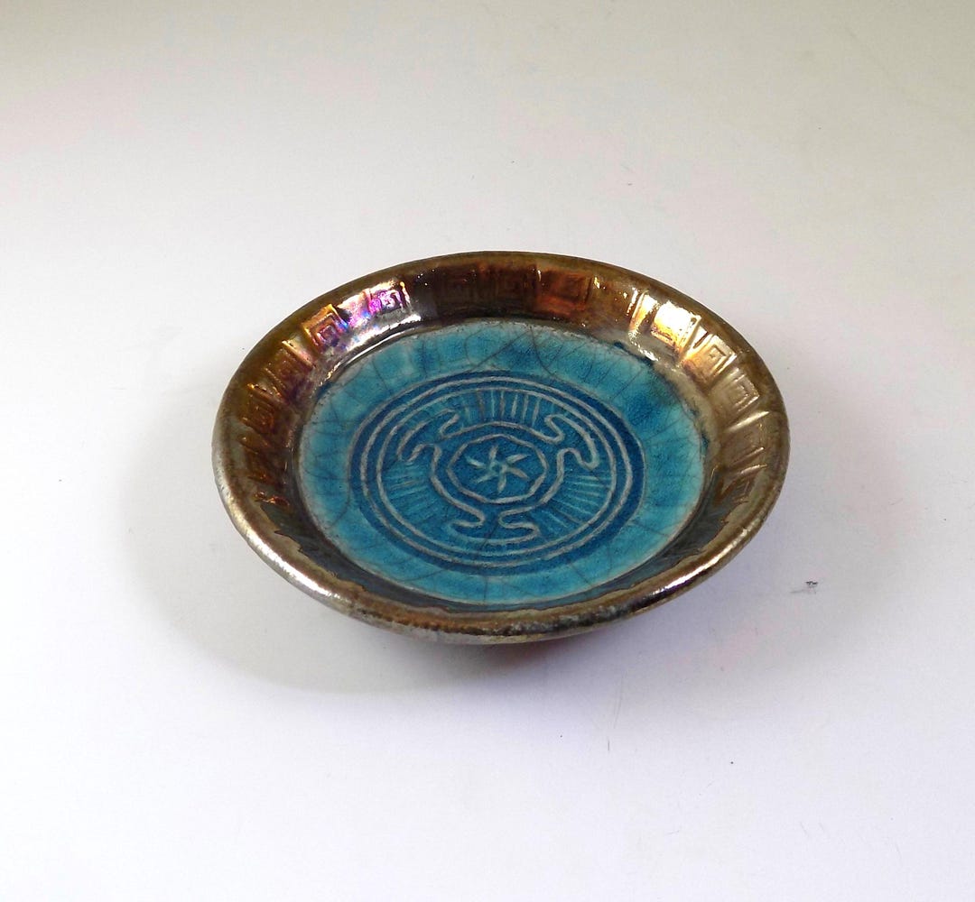 Greek Goddess Hecate Hekate's Wheel Offering Bowl Raku Handmade Pottery ...