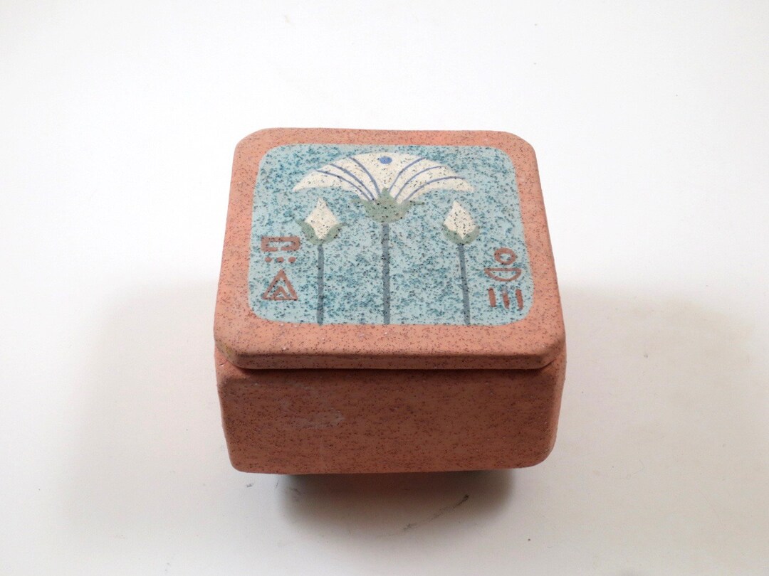 Egyptian Papyrus Box Handmade Ceramic Pottery - Etsy