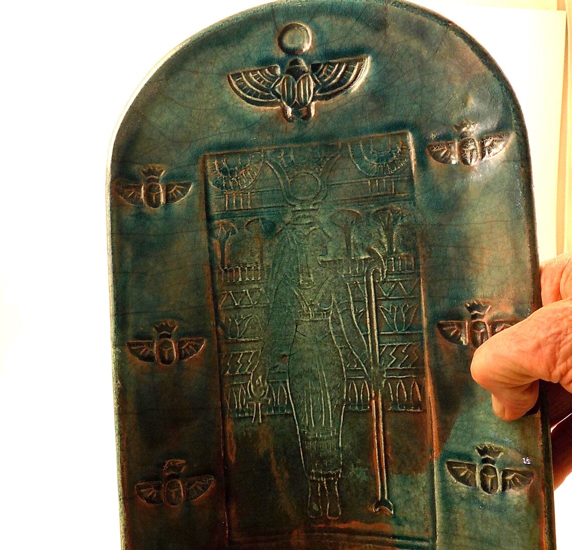 EGYPTIAN GODDESS HATHOR Shrine Handmade Raku Pottery - Etsy
