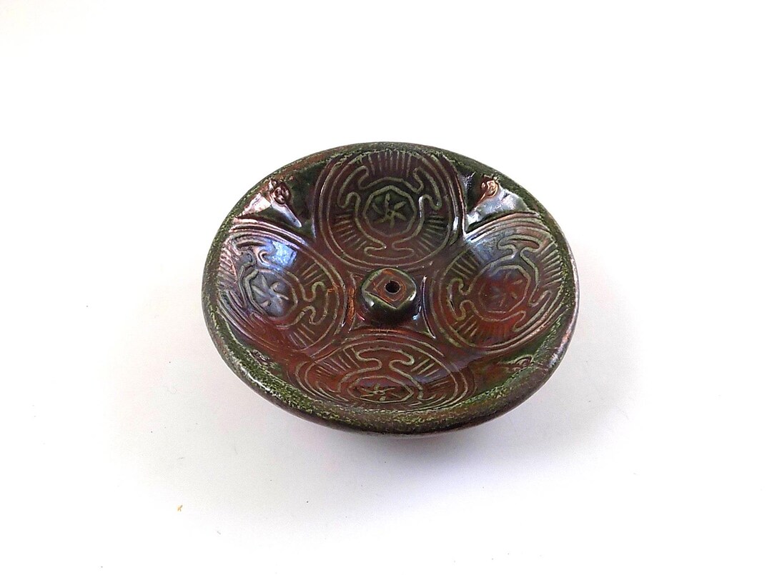 Greek Goddess Hekate Hecate Wheel Incense Burner Handmade Raku Pottery ...