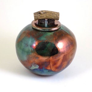 Raku Pot Coil Built Pottery With Worm Wook Handle Decorative or ...