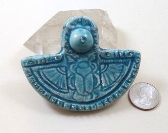 Egyptian Ankh Amulet Pendant Raku Pottery | Etsy