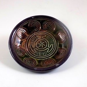 Greek Goddess ,hecate, Hekate's Wheel, Offering Bowl ,raku .handmade ...