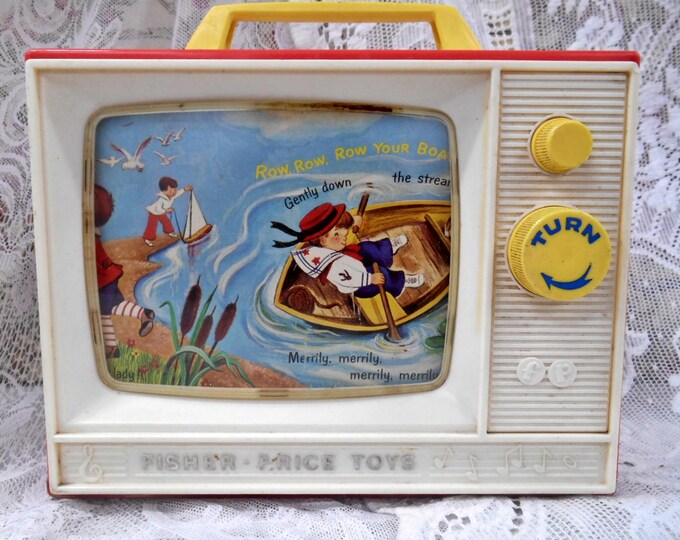 Vintage 1966 Fisher Price Two Tune, Big Screen Television or T.V ...