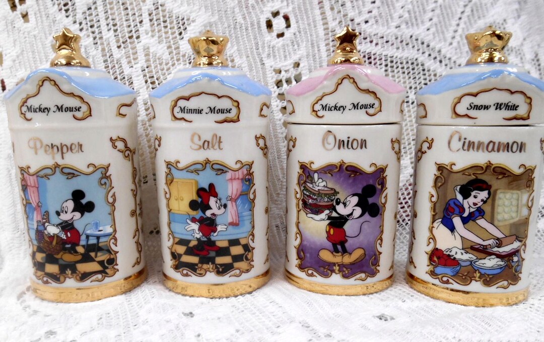 Vintage Disney, Lenox Fine China Salt and Pepper Shakers, Spice Jars ...