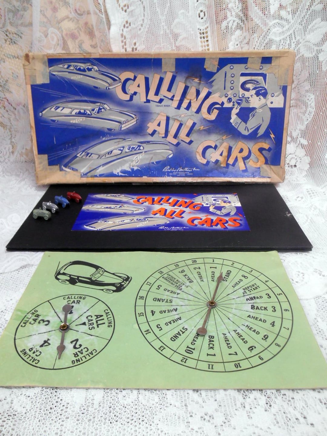 Vintage 1940's Calling All Cars Board Game, Complete, Very Good Board ...