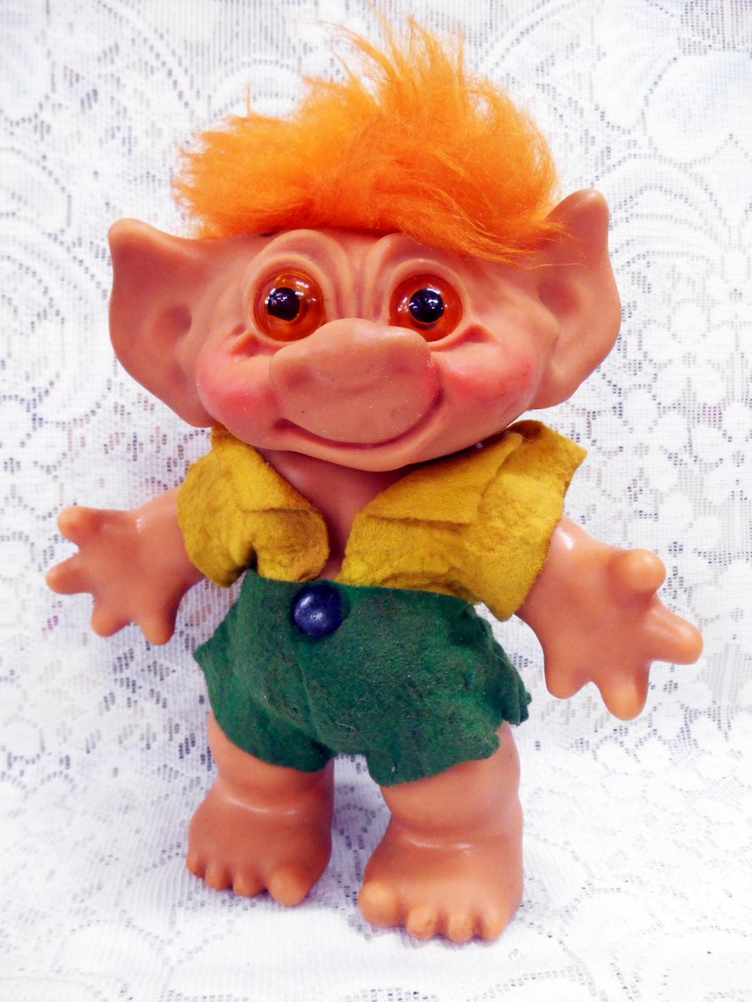 Vintage Thomas Dam Troll Doll, Dam Things Coin Bank, Original Felt ...