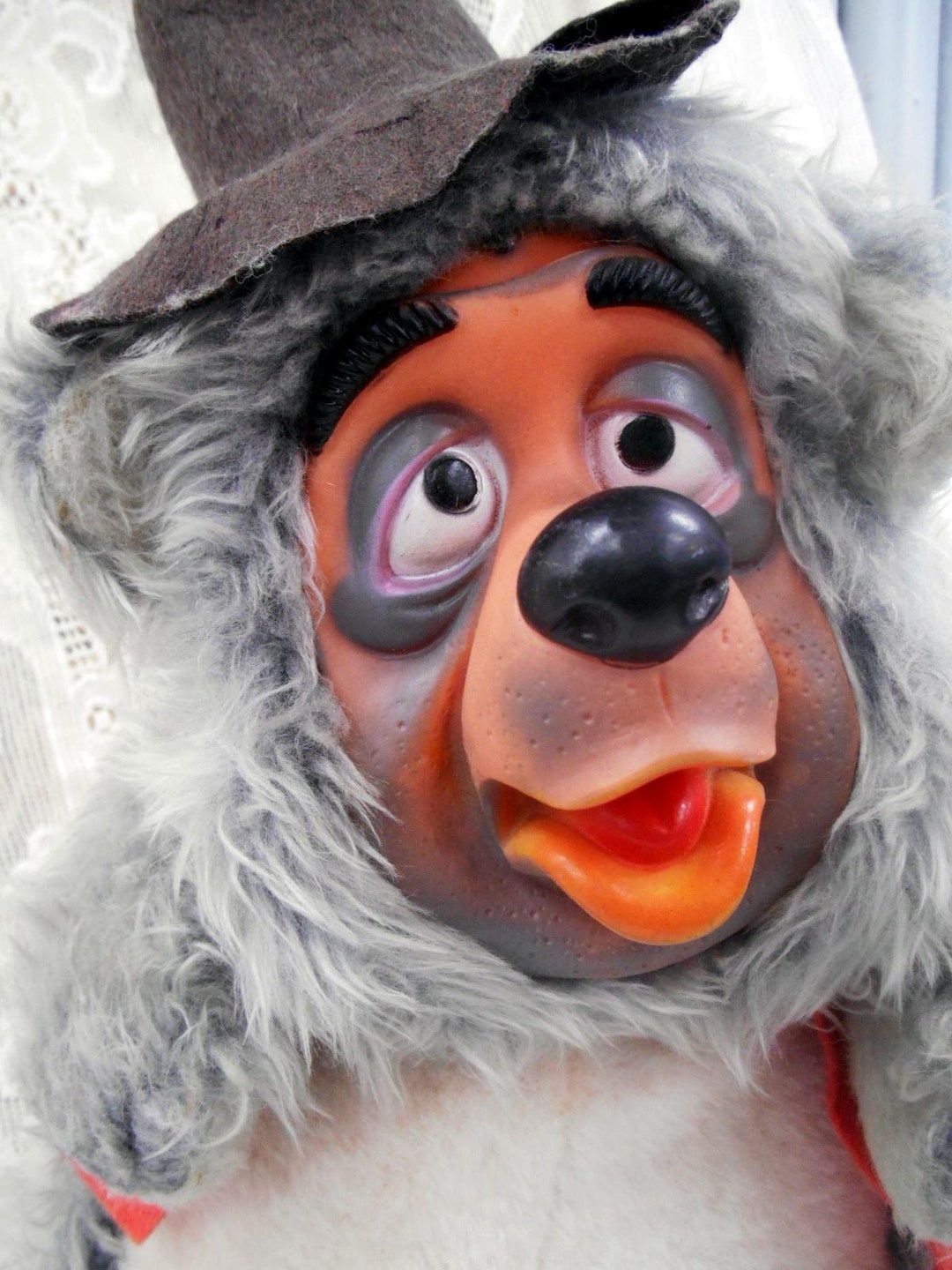 Large Vintage Disney, Goofy Rubber Face Big Al the Bear, Souvenir Buddy ...