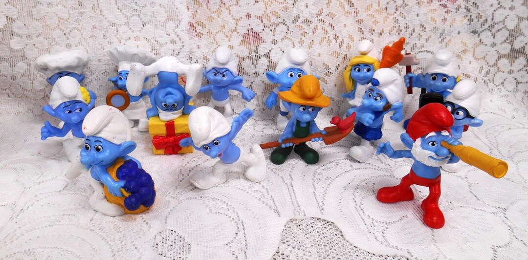 14 Vintage 3" Smurf Collection, Rare and Hard to Find Fellows Included ...
