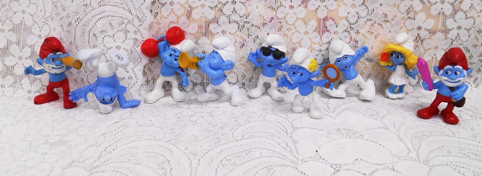 Collection of NINE Vintage Smurf Figures, 3" Mcdonalds Happy Meal Toys ...