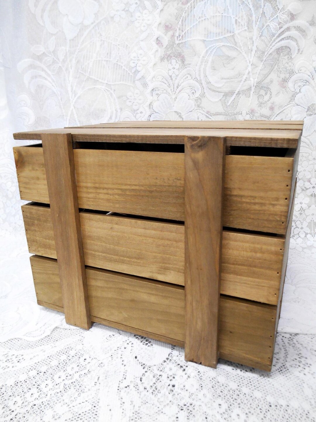 Large Vintage Thomas Pacconi Classics, Empty Slatted Wooden Crate, Hand ...