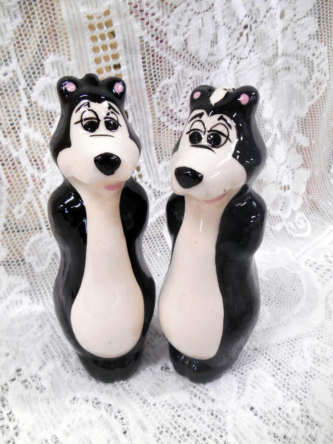 Tall Vintage Hamm's Bear, Comical Two Faced Bear Salt and Pepper ...
