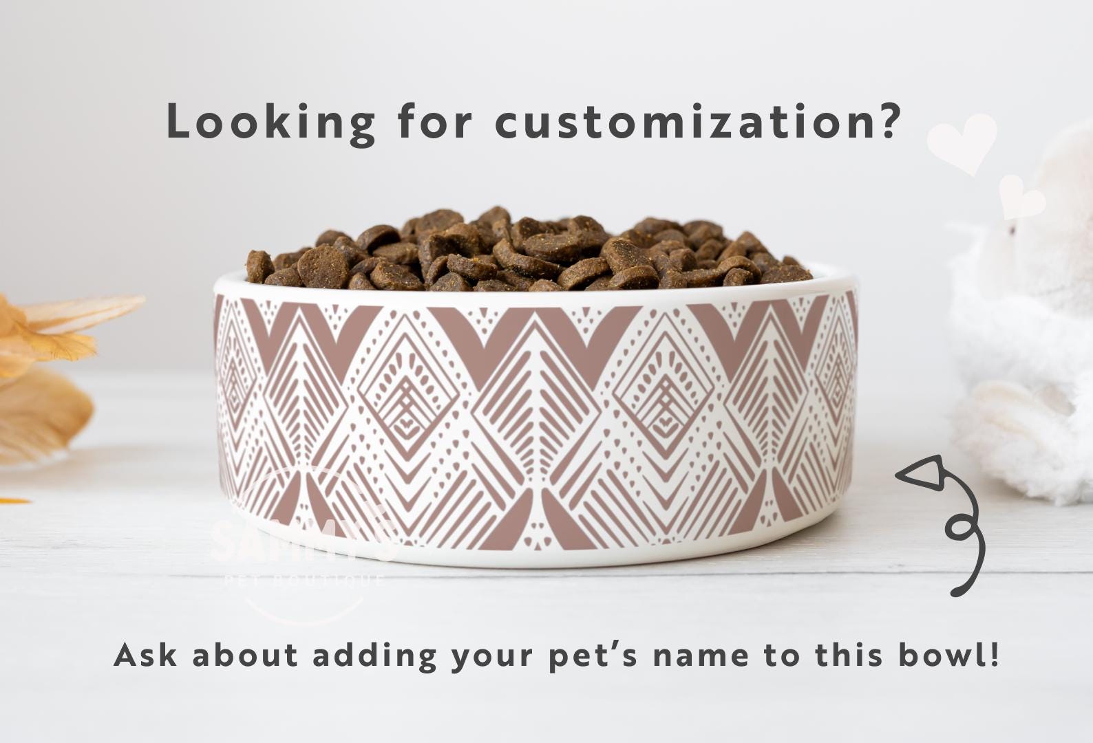 Cute Ceramic Dog Bowls, A Perfect Unique Custom Dog Gift or Gift for ...