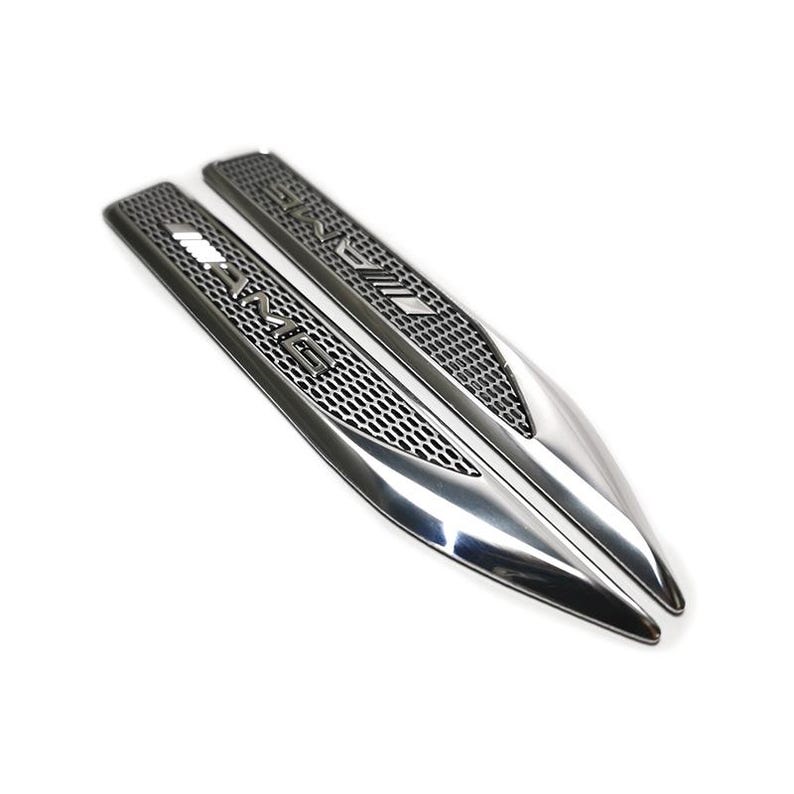 AMG Mercedes Benz Wings Sides Logo Emblem 153 X 23 Mm Silver - Etsy