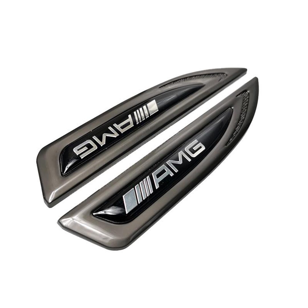 2 AMG Mercedes Benz Wings Side Logo Emblems 147x26 Mm Black - Etsy