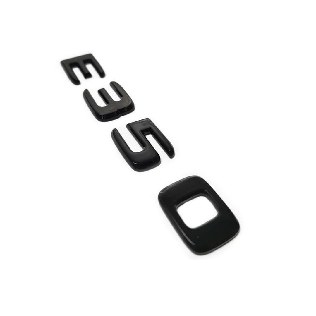 Mercedes-benz E350 Logo Emblem Glossy Black Rear Trunk 142 X 24 Mm - Etsy