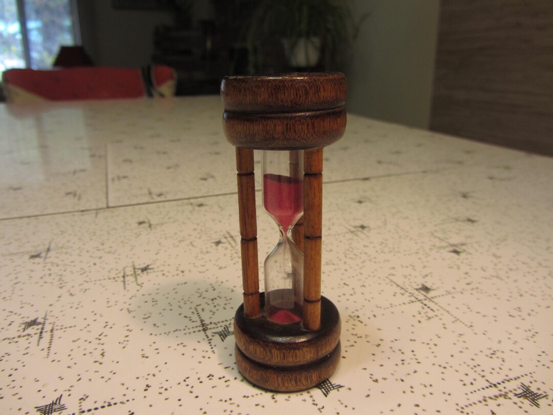 Vintage Wooden Hourglass Sand Timer - Etsy