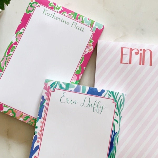 Lake House Personalized Notepads Fish Set of 2 Monogrammed Notepads - Etsy