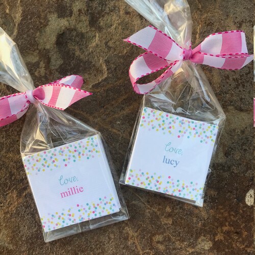 Confetti Calling Card Sticker Gift Tag Enclosure Card - Etsy