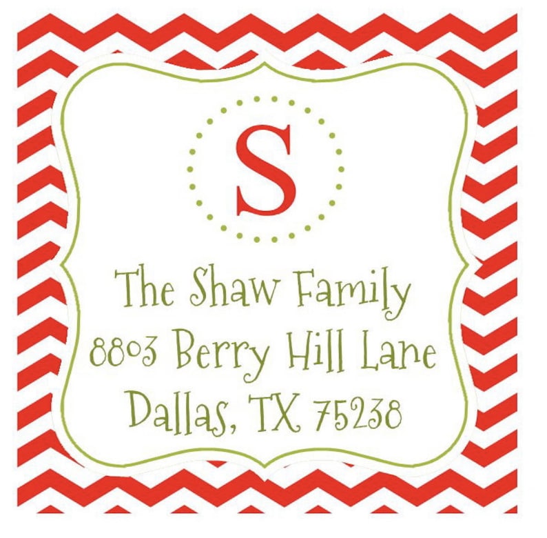 Christmas Holiday Sticker Gift Enclosure Card Address Label | Etsy