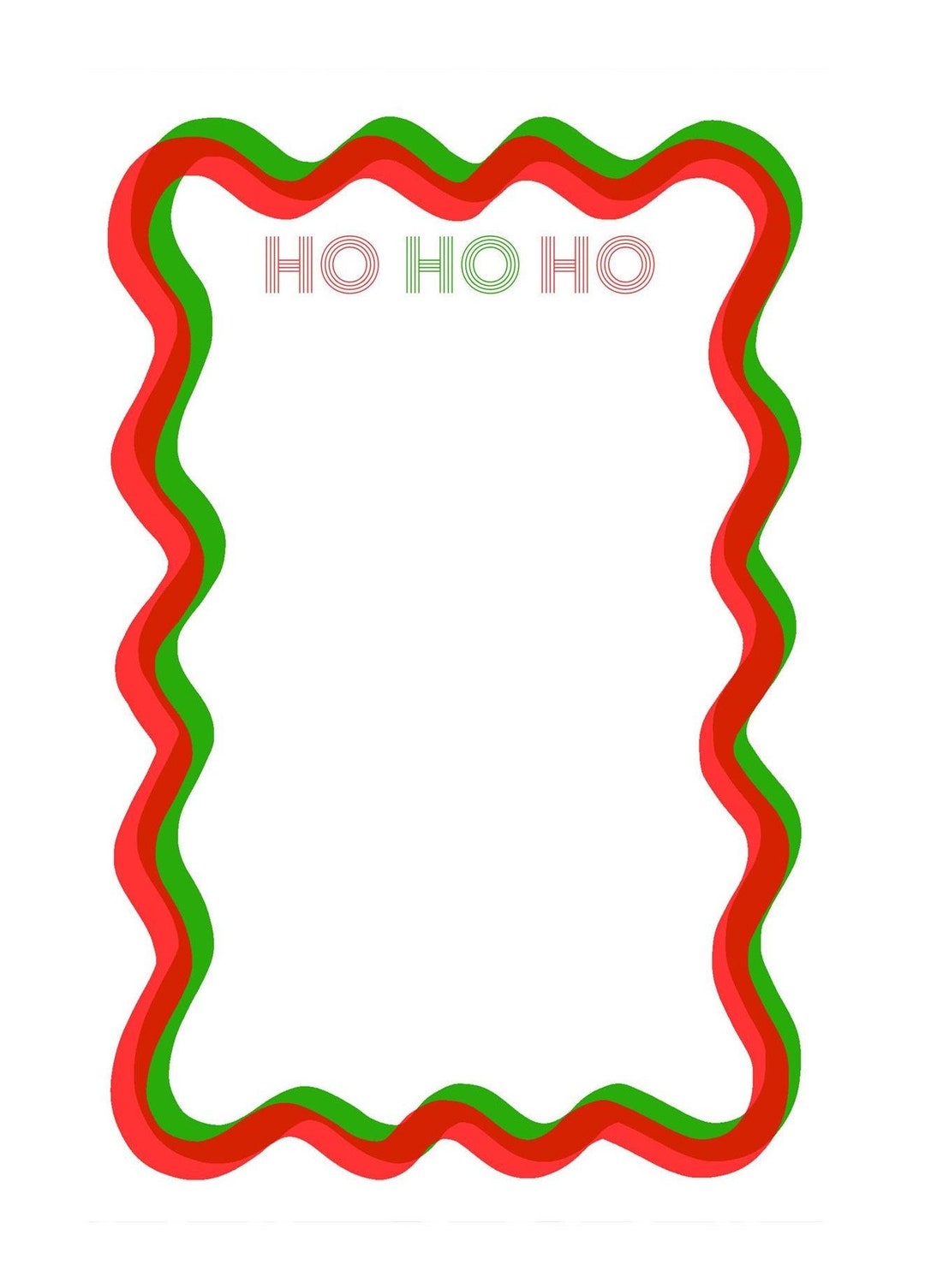 Ho Ho Ho Wavy Border Notepad - Etsy
