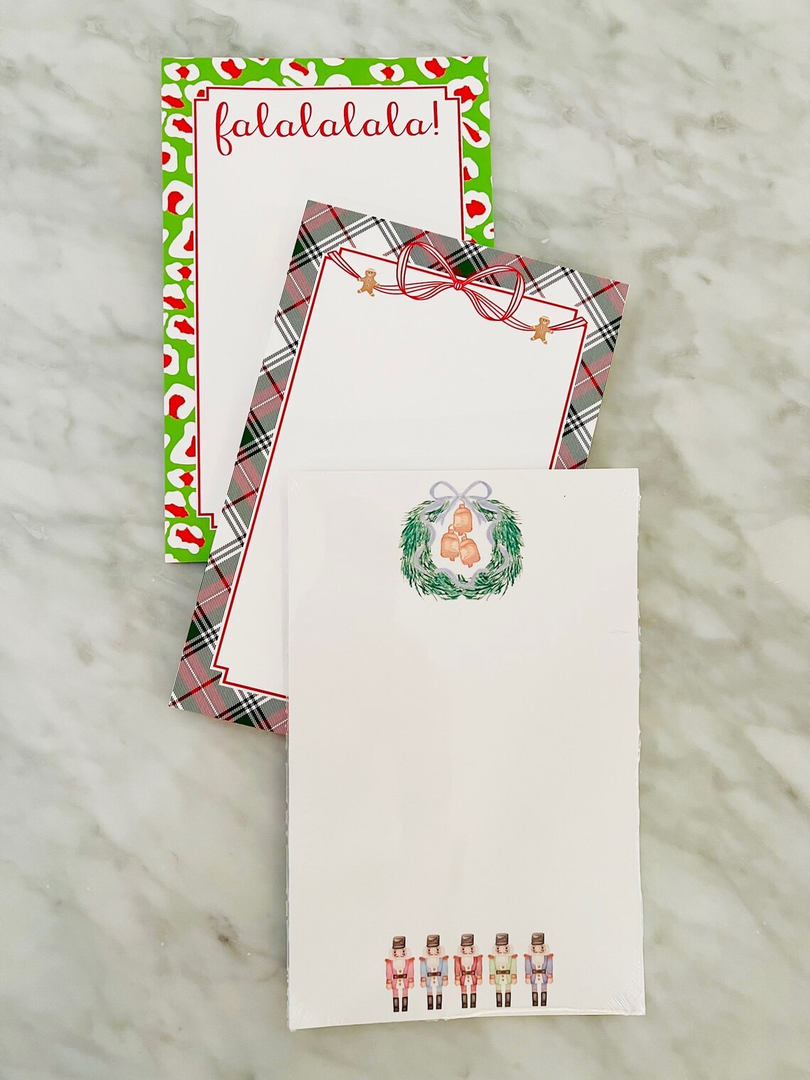 Christmas Holiday Notepads - READY to SHIP - Plaid - Falala - Merry ...