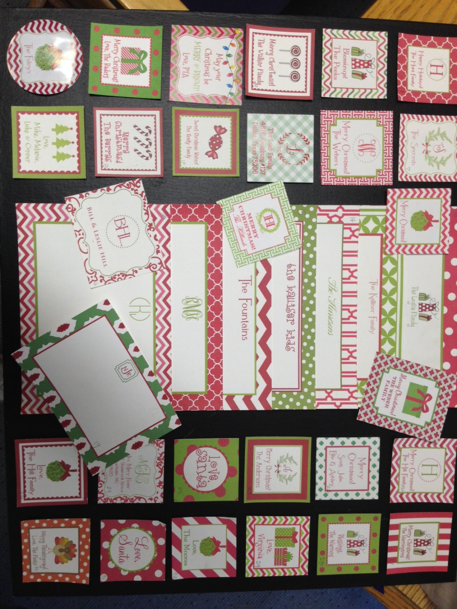 Christmas Holiday Sticker Gift Enclosure Card Address Label | Etsy