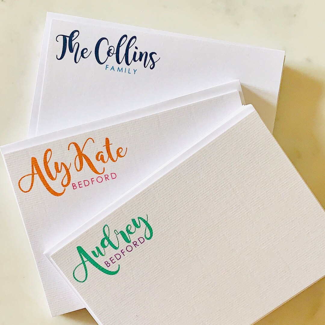 Personalized Stationery, Notecard, Thank You Note Set - Etsy