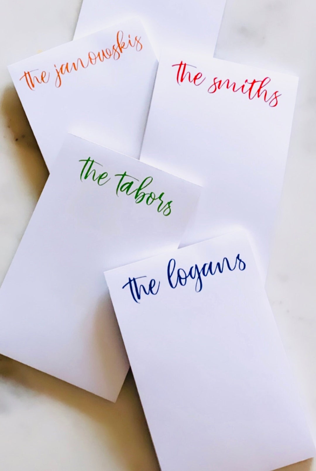 Personalized Notepads - SIMPLE NAME - Set of 2 - Monogrammed Notepads ...