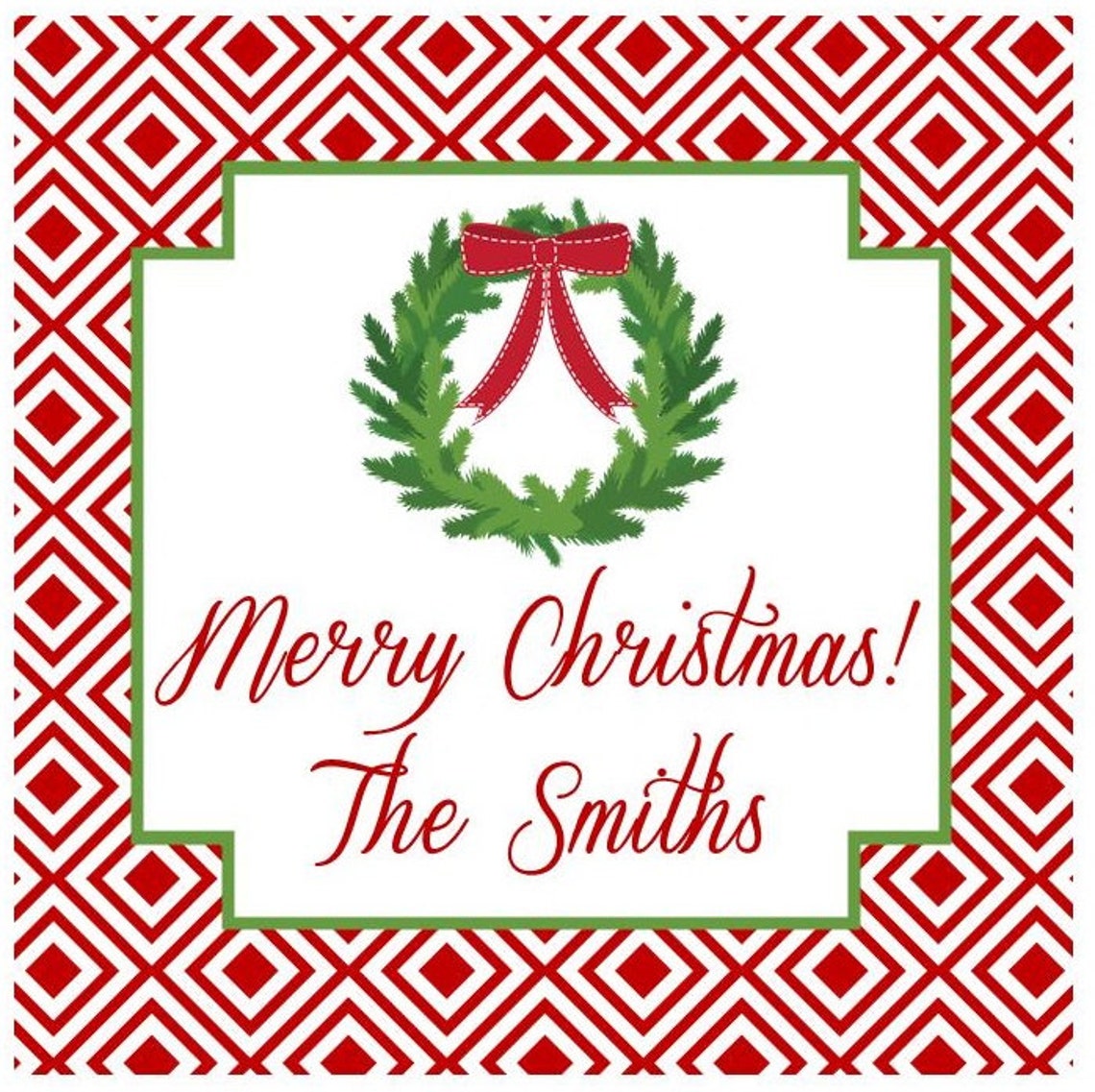 Christmas Holiday Sticker Gift Enclosure Card Address Label - Etsy