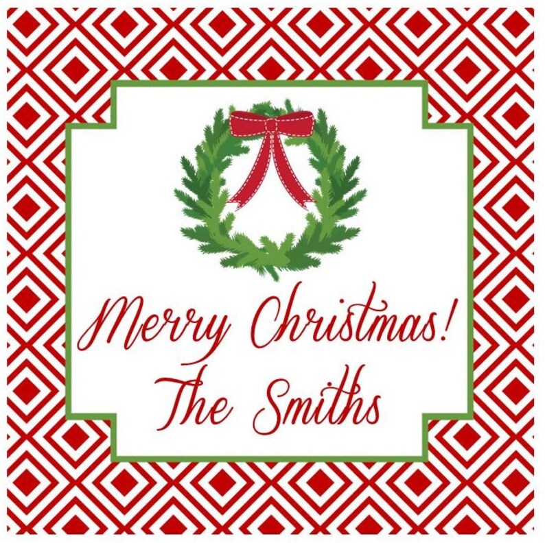 Christmas Holiday Sticker Gift Enclosure Card Address Label - Etsy