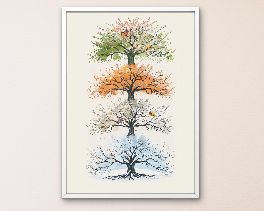 Four Seasons, Digital Download, Digital Art, Printable Art ...