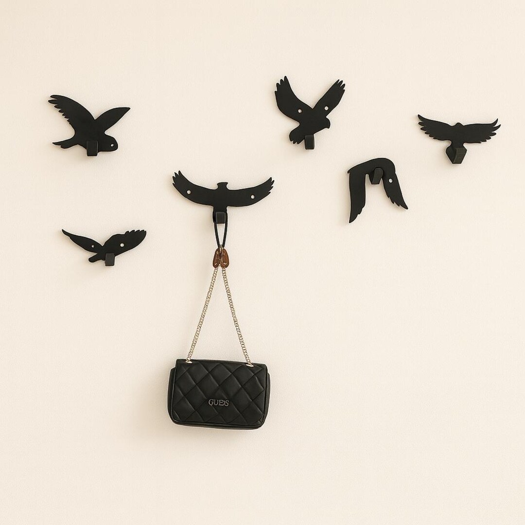 Set of 6 Owls Decorative Hooks Vintage Owl Metal Art Wall Hooks Unique ...