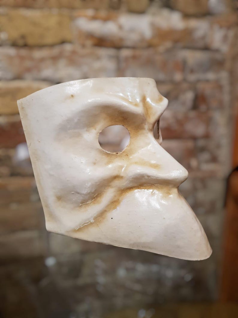 Authentic Venetian Bauta Mask – Handmade Casanova Papier-Mâché Mask for ...