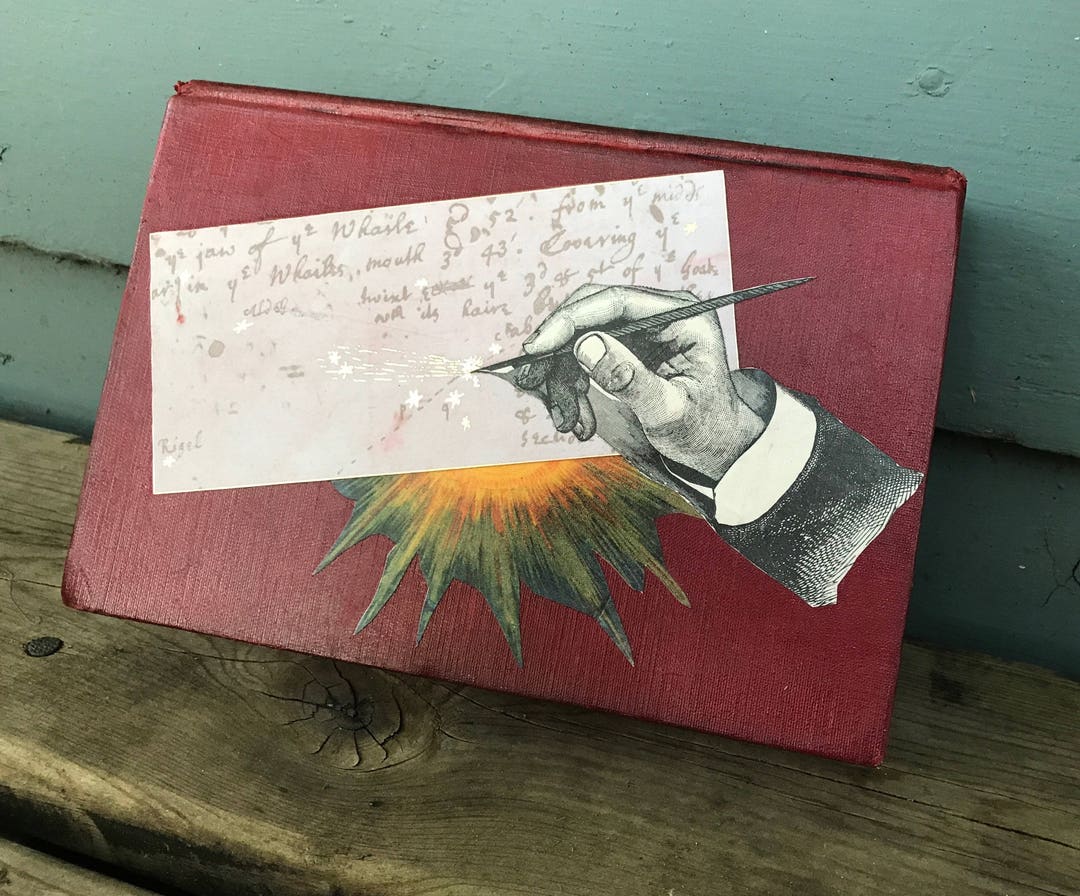 Newton's Comet - an Ephemera Collage, Layered on an Old Book - Etsy