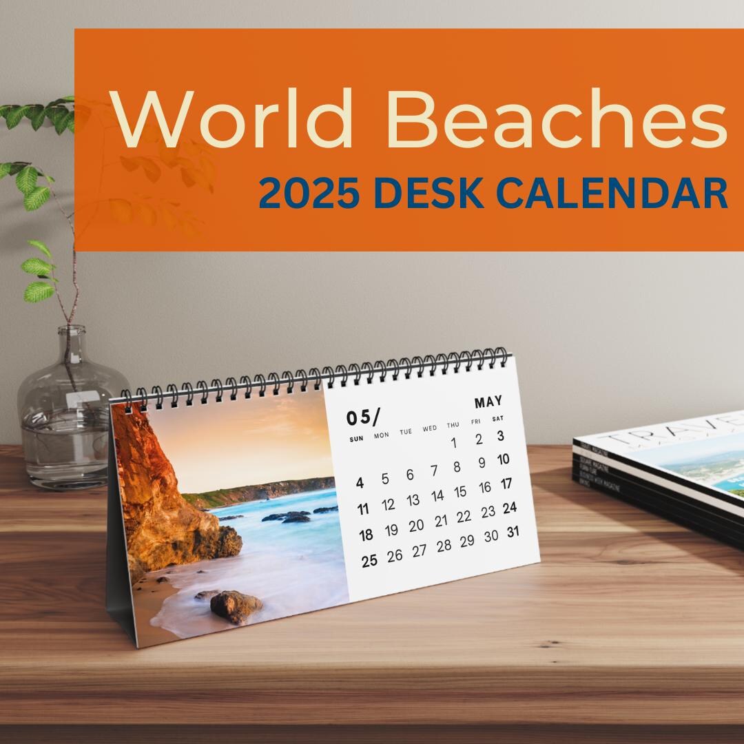 2025 World's Most Beautiful Beaches Desk Calendar: A Tropical Escape at ...
