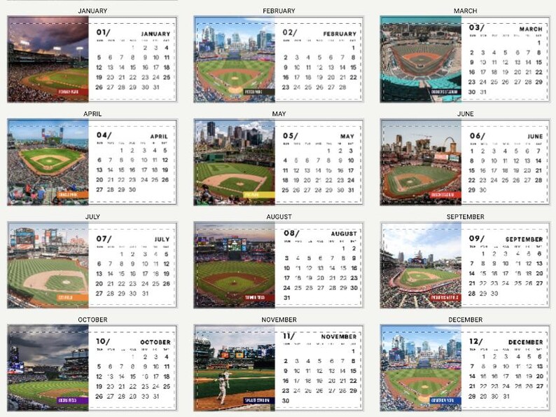 2025 Inside America's MLB Stadiums Desk Calendar: Ballpark Beauty at ...