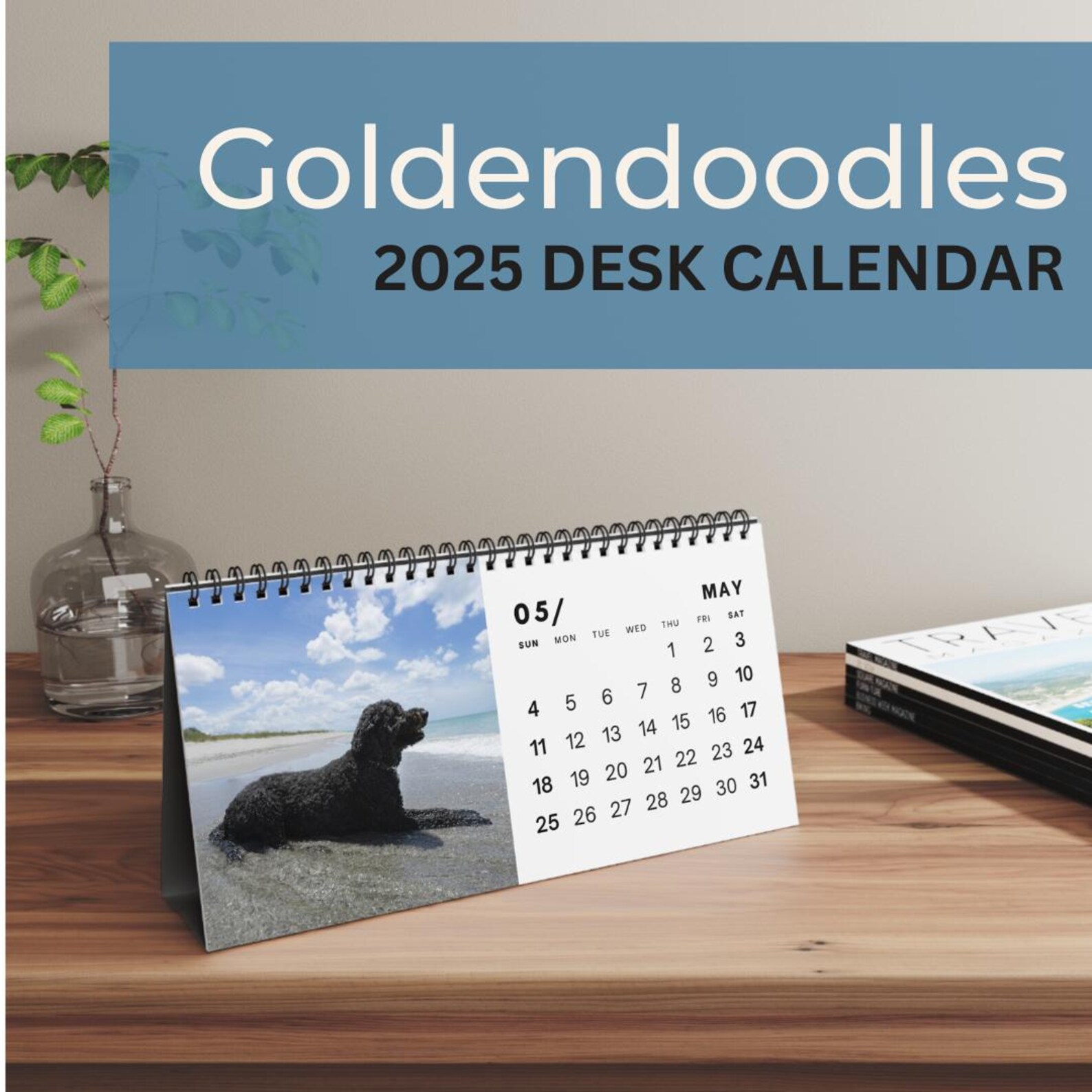 2025 Goldendoodle Desk Calendar: A Year of Fluffy Fun - Etsy