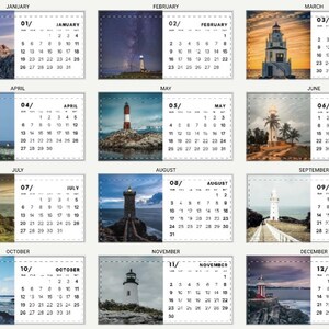 2025 Lighthouse Desk Calendar: Beacons of Beauty at Your Fingertips - Etsy